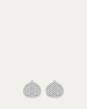 KAMAL Eye Adore Stud Earrings, 15mm - White Gold
