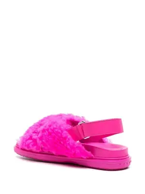 Marni Fussbet Shearling Sandals - Pink