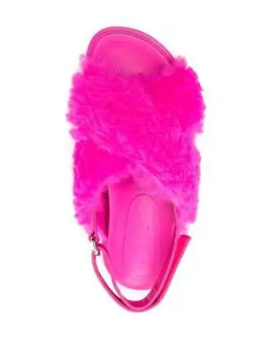 Marni Fussbet Shearling Sandals - Pink