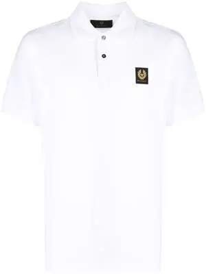 Belstaff Logo-patch Cotton Polo Shirt - White