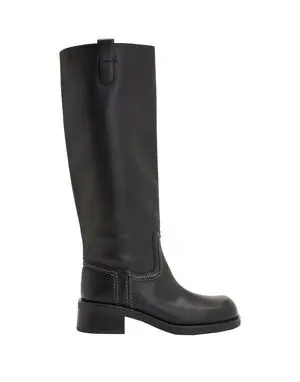 8 BY YOOX Grain Leather High Boots