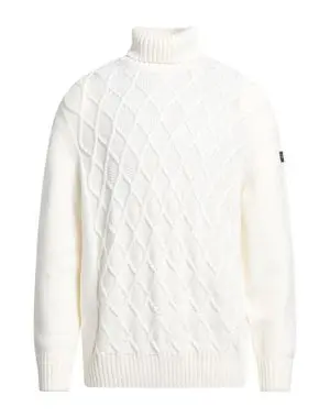 Paul & Shark Virgin Wool Turtleneck Sweater - White