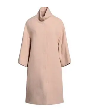 BOTTEGA MARTINESE Woman Coat Apricot Size 8 Wool, Polyamide, Polyester Orange