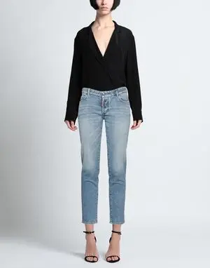 Dsquared2 Denim Jeans With Brand Logo - Blue
