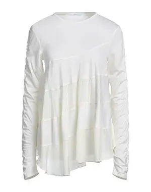 High T-shirt In Wool And Silk - Ivory