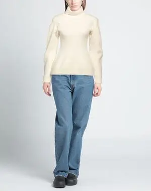 JIL SANDER Turtleneck Knit Top - White