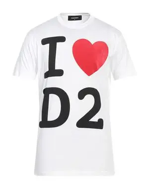 Dsquared2 Man T-shirt White Size Xl Cotton White