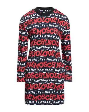 Moschino Long Sleeve Printed Mini Dress
