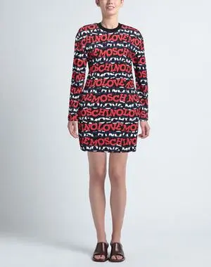 Moschino Long Sleeve Printed Mini Dress