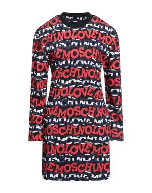 Moschino Long Sleeve Printed Mini Dress
