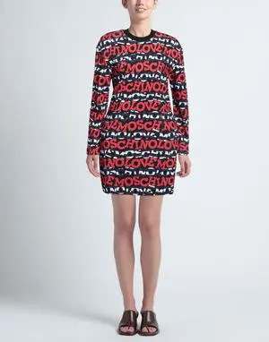 Moschino Long Sleeve Printed Mini Dress