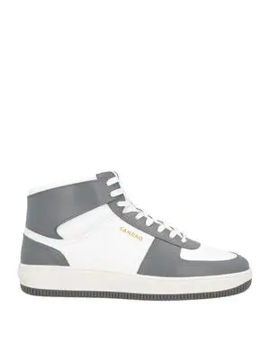 Sandro Leather High-top Sneakers - Grey