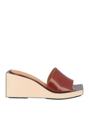 MAISON MARGIELA Soft Leather Wedge Sandals - Brown