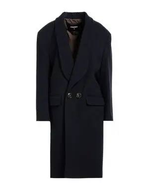 Dsquared2 Double-breasted Wool Blend Coat - Blue