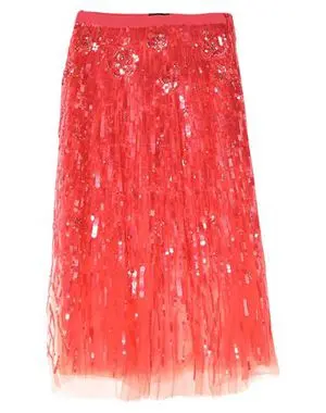 Elisabetta Franchi Midi Skirt With Sequins - Red