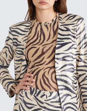 Lapointe Zebra Stripe Sequined Blazer