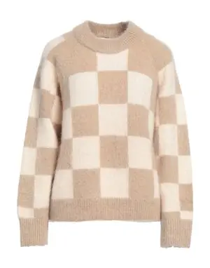 Sandro Checked Crew Neck Sweater