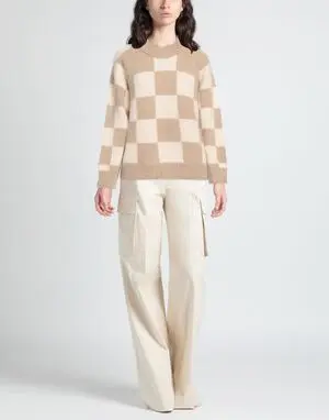 Sandro Checked Crew Neck Sweater