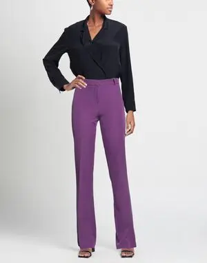 ERMANNO FIRENZE Flared Slim-leg Trousers - Purple