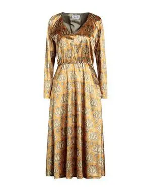 NIU Multicolor Pattern Midi Dress - Yellow