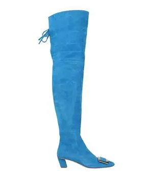 ROGER VIVIER Over-the-knee Leather Boots - Blue