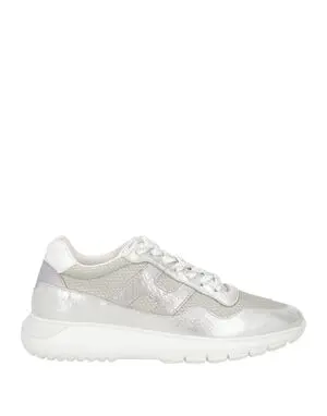 Hogan Soft Leather Sneakers - Silver