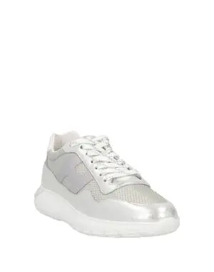Hogan Soft Leather Sneakers - Silver
