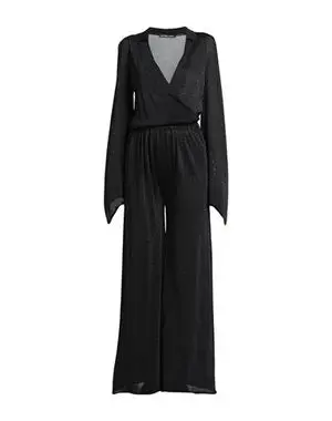 ANTONELLA RIZZA Knitted Lamé Jumpsuit - Black