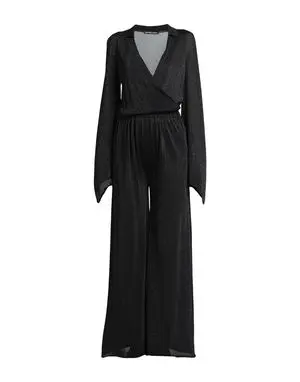 ANTONELLA RIZZA Knitted Lamé Jumpsuit - Black