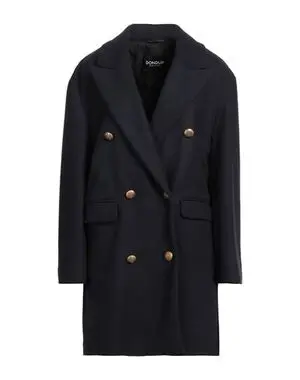 DONDUP Coat In Virgin Wool And Polyamide - Blue