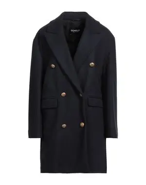 DONDUP Coat In Virgin Wool And Polyamide - Blue