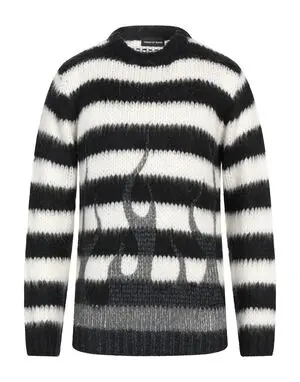 VISION OF SUPER Striped Printed Knit Sweater