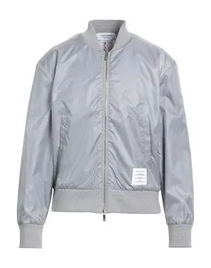 Thom Browne Jacket In Polyester And Cotton - Grey