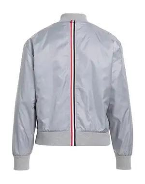 Thom Browne Jacket In Polyester And Cotton - Grey