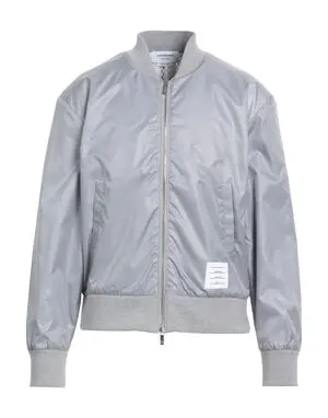 Thom Browne Jacket In Polyester And Cotton - Grey