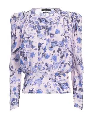 Isabel Marant Étoile ISABEL MARANT Floral Print Silk Top Blue