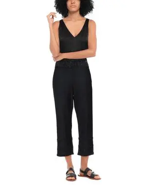 TWINSET Culottes In Cotton, Linen And Polyester - Black