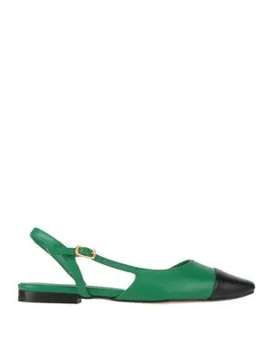 BALDININI Emerald Leather Ballet Flats - Green