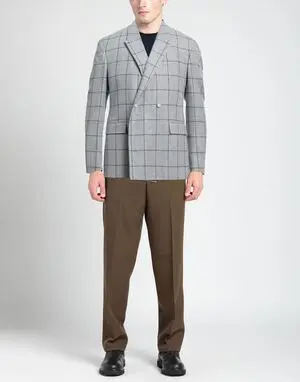 CC COLLECTION CORNELIANI Blazer Size Virgin Wool, Linen - Light Grey