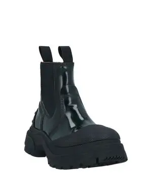 MAISON MARGIELA Leather And Textile Fiber Ankle Boots