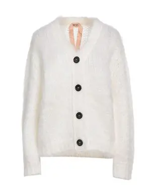 N°21 Cardigan In Mohair Wool And Polyamide
