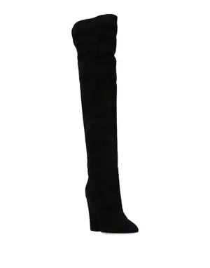 SERGIO ROSSI Leather Over-the-knee Boots - Black