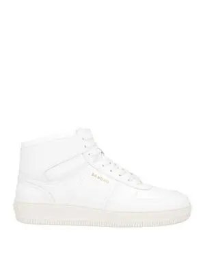 Sandro High-top Leather Sneakers - White