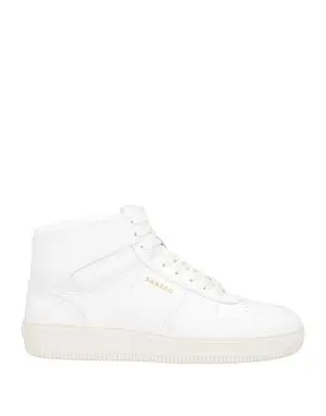 Sandro High-top Leather Sneakers - White