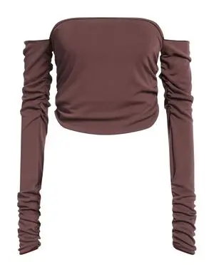 Erika Cavallini Off-the-shoulder Jersey Top - Brown