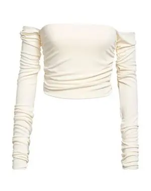 Erika Cavallini Off-the-Shoulder Jersey Top White