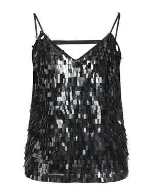 Pinko Crepe Camisole With Appliqués - Black