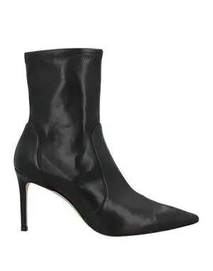 STUART WEITZMAN Woman Ankle Boots Ivory Size 10 Soft Leather Black