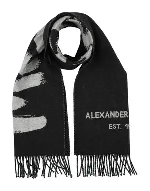 Alexander McQueen Scarf Wool - Grey
