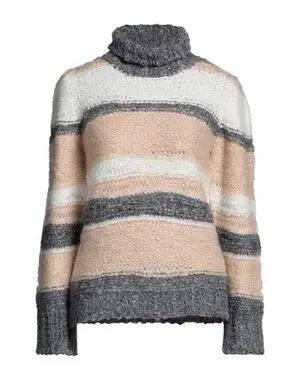 SLY010 Striped Turtleneck - Pink